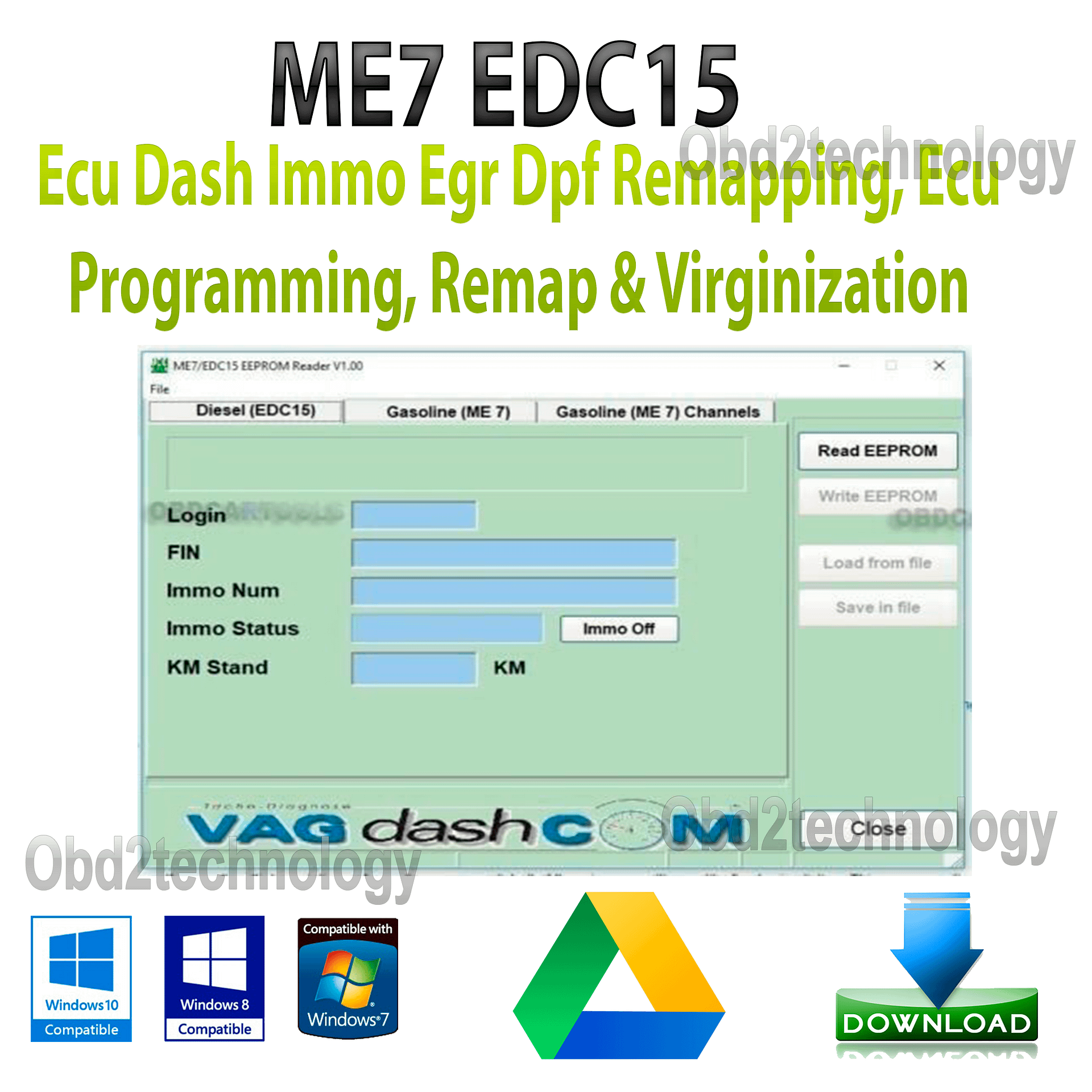 Me7 Edc15 Eeprom reader 1.00 / Edc15 Msa15 for ecu programming ...