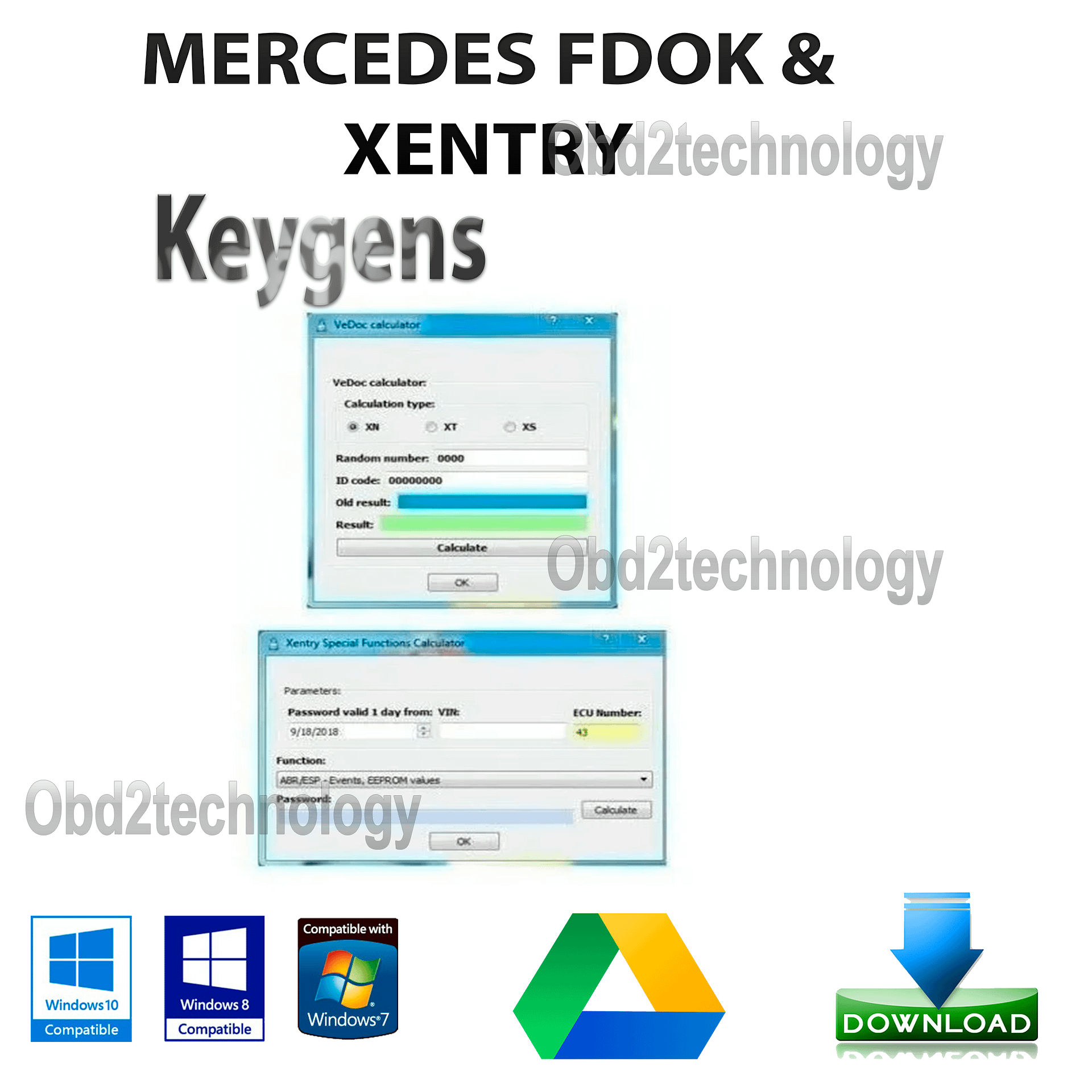 Mercedes FDOK & Xentry Sonderfunktionen Rechner 2020 - Sofort-Download ...