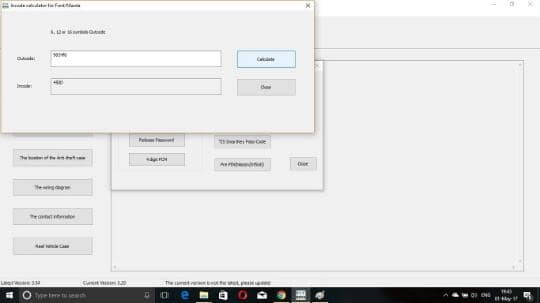 Ford and Mazda Outcode Incode Calculator Pin 2020 Version full of ...