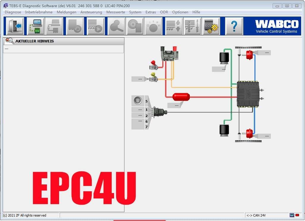 Wabco TEBS-E 6.01 2021 wabco Diagnostic Software English German +new ...